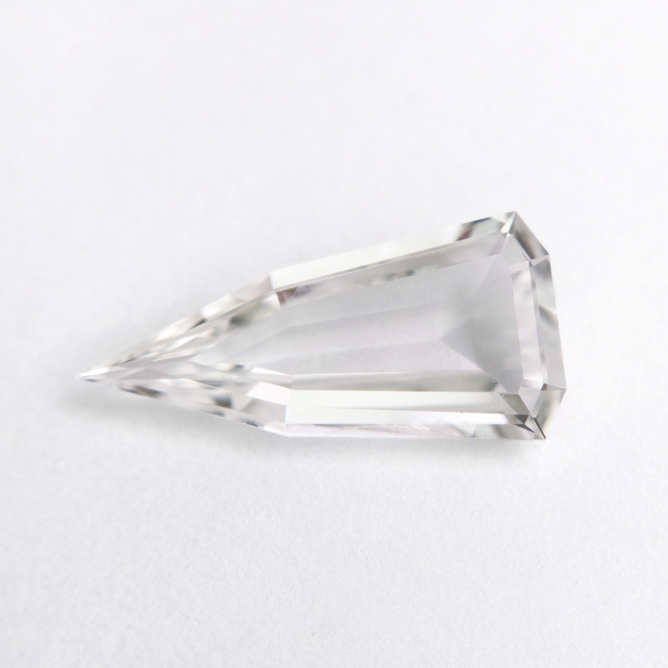1.82ct White Shield Step Cut Sapphire – Meg Lizabet